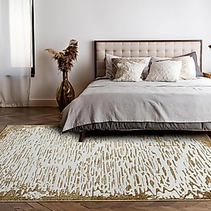 LUXE WEAVERS Artistic Textured Metallic Area Rug,Gold,8'X10'