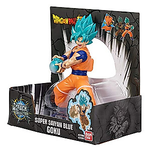 Bandai Namco - Dragon Ball Super - Super Saiyan Blue Goku, 7" Action Figure Attack Collection