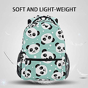 Cute Panda School Backpack for Kids Girls/Boys Teens Bookbag Student Backpacks Travel Daypack Shoulder Bags Medium