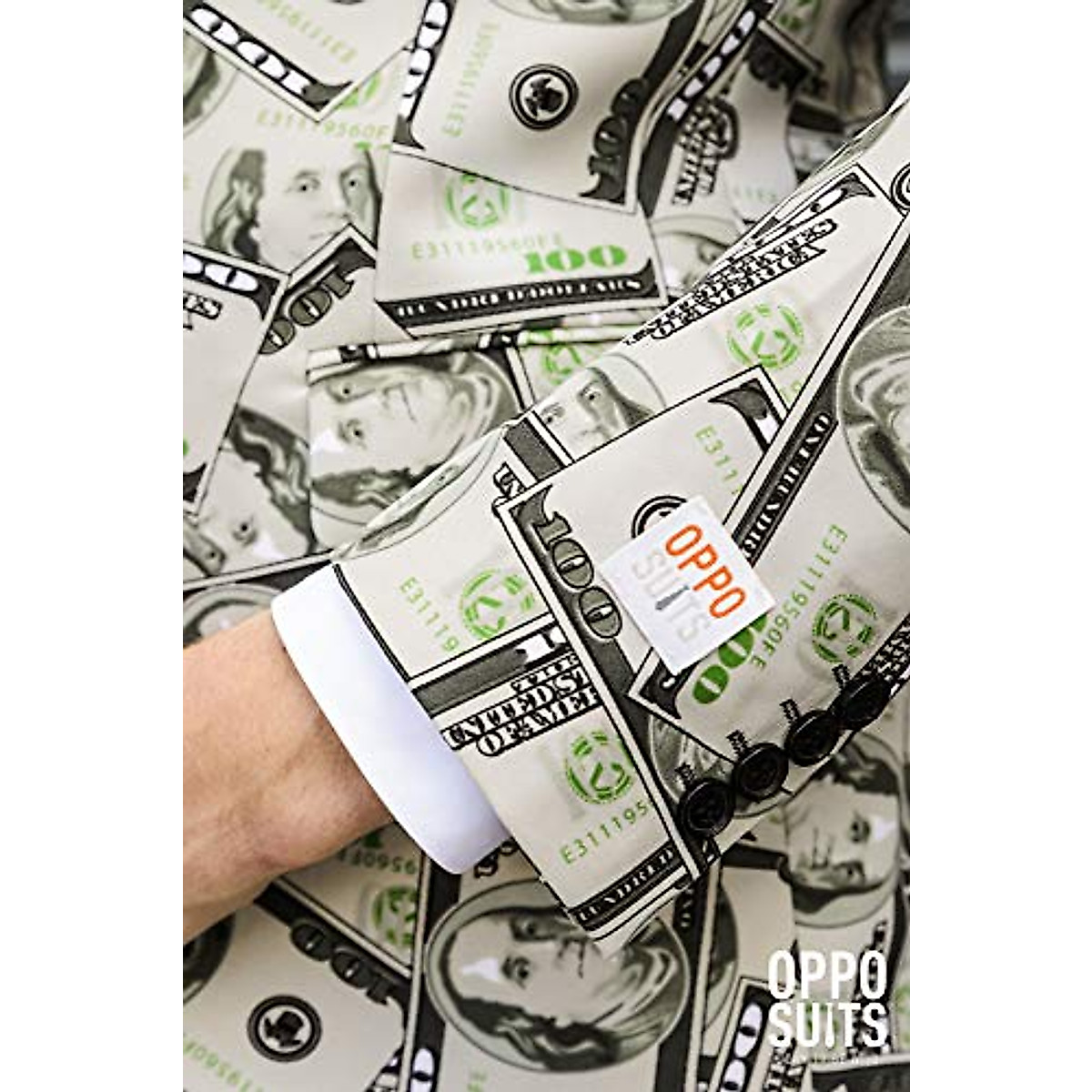 OppoSuits Men's Cashanova Party Costume Suit, Multi, 44