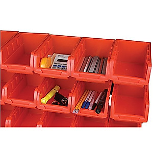 Performance Tool W5186 15-Bin Table Top Storage Rack , Red