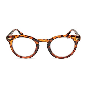 Kenneth Cole REACTION KC1500-B Round Blue Light Blocking Eyewear Frames, Dark Havana, 45mm