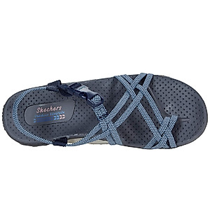Skechers Women's Reggae-IRIE MON Sport Sandal, Navy/Blue, 9