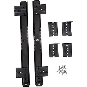 ALturN Drawer Glides,1 Pair Keyboard Track Dresser Tray L Brackets Heavy Duty Black Slides Side Under Desk Keyboard Tray Slide Out Keyboard Drawer Under Desk Slide Drawer Track Drawer Guide Rail B