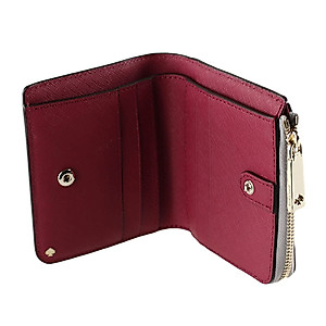 kate spade new york Eva Exotic Snake L-Zip Small Bifold Wallet (Grey, Black, Creme)