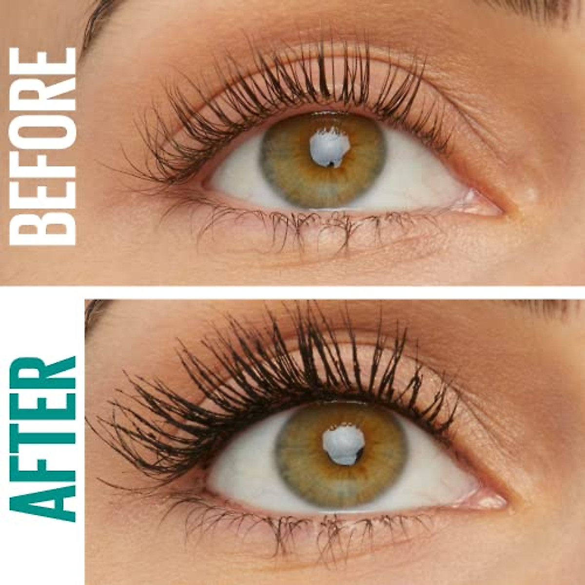 Maybelline Green Edition Mega Mousse Mascara Makeup, Smooth Buildable and Lightweight Volume, Formulated with Shea Butter, Blackest Black, 1 Count