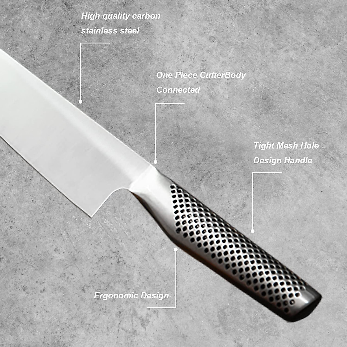 Tinor Chef Knife, 7 Inch Professional Kitchen Knife, German High Carbon Stainless Steel, Ergonomic Design, Ultra Sharp Knife for Cutting, Peeling, Slicing Fruit, Vegetables, Bread and Meat