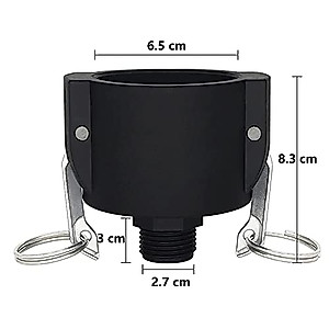 275 330 Gallon IBC Tote Tank Drain Adapter Fittings 2" Cam Lock x Garden Hose Food Grade