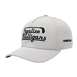 SHANKITGOLF Legalize Mulligans Funny Golf Hat Adjustable Golf Hat Mens One Size Fits All Gray