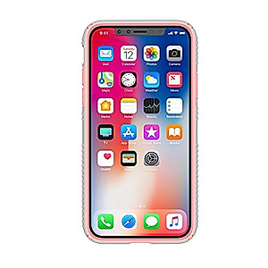 Speck Products Presidio Grip Case for iPhone XS/iPhone X, Dove Grey/Tart Pink (103131-6584)