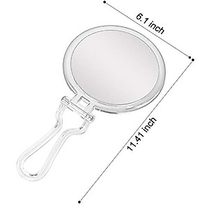 Snowflakes Double Sided Folding Handheld Mirror 1X/10x Magnification Hand held Mirror.