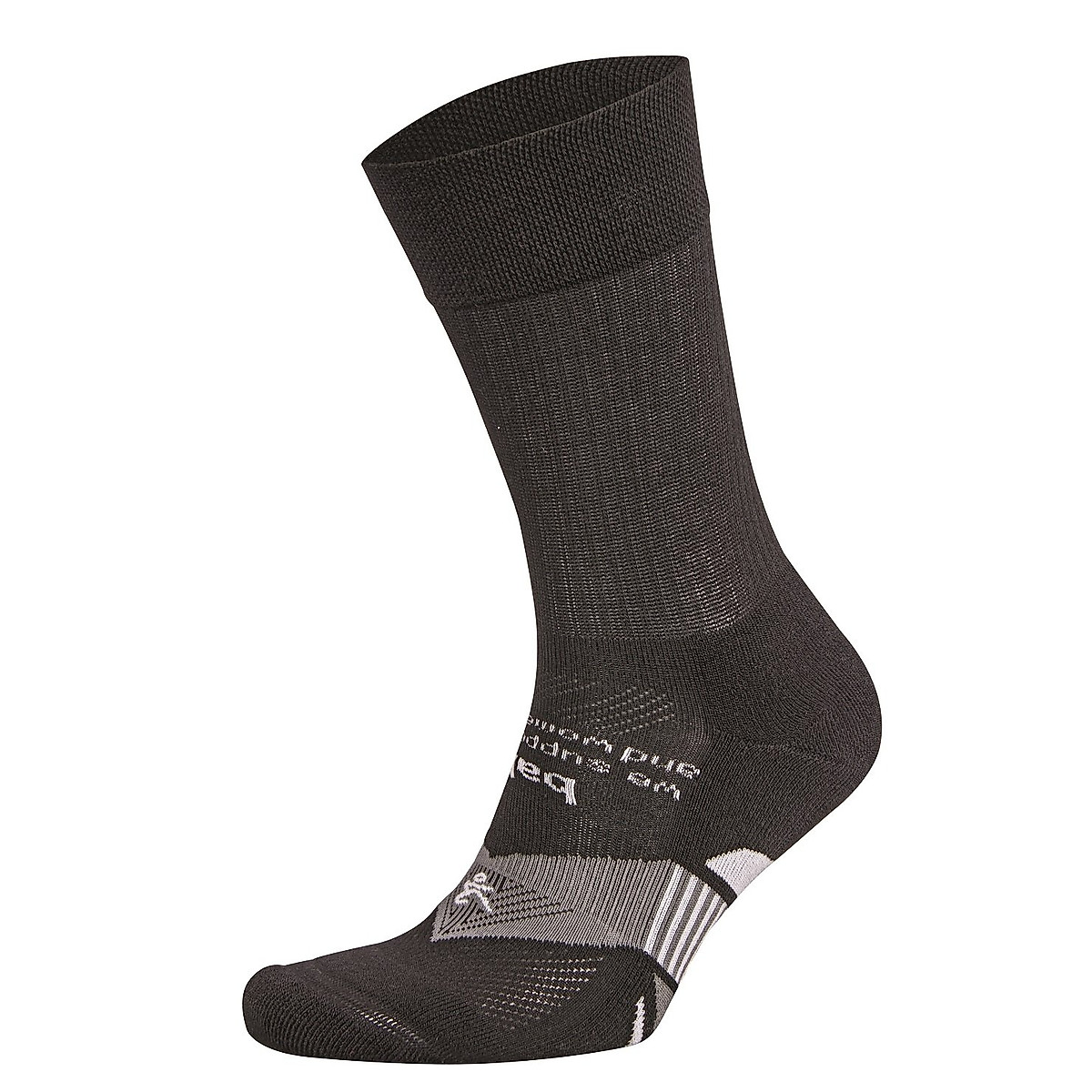 Balega Enduro Physical Trainer Arch Support Performance Crew Athletic Running Socks for Men and Women (1 Pair), Black, Small