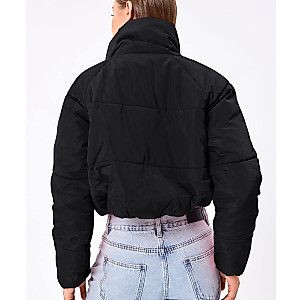 AUTOMET Puffer Jackets Womens Winter Coats Trendy 2023 Fashion Outfits Long Sleeve Zip Up Stand Collar Pockets Y2k