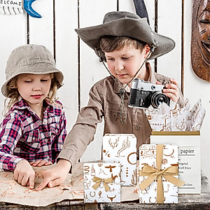 JarThenaAMCS 100 Sheets Western Cowboy Tissue Paper Wild West Rodeo Gift Wrapping Paper Brown DIY Art Craft Tissue for Birthday Holiday Cowgirl Party Decor Supplies, 13.7 x 19.6 Inch