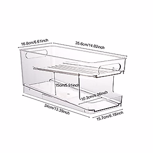 Can Holder, PET Can Drink Dispenser Organizer, Slope Storage Drink Canned Food Container Organizer, for Fridge Freezer Pantry Cabinet Kitchen (C)