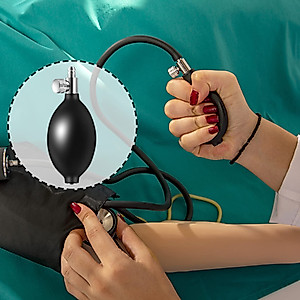 Lamoutor 3Pcs Blood Pressure Latex Bulb Replacement Inflation Bulb Pump Hand Squeeze Sphygmomanometer Bulb with Air Release Valve