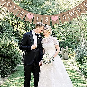 Love is Sweet Burlap Banner - Love is Sweet Decorations, Sweets Burlap Banner,Baby Shower,Photo Decoration Props, Rustic Wedding Bridal shower Decor