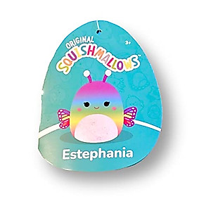 Squishmallows Official Kellytoy Estephania Rainbow Tie-Dye Butterfly 8 Inch Plush - Join This Sweet Insect and her Squad