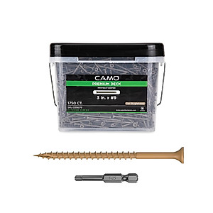 CAMO Premium Deck Screws 3" #9 ProTech (1750 ct, Tan)