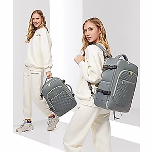 LOVEVOOK Travel Backpack for Women, Carry on Backpack Personal Item Travel Bag, 40L Travel Backpack Carry on Flight Approved, 17 Inch Waterproof Laptop Daypack for Weekender Gym Hiking