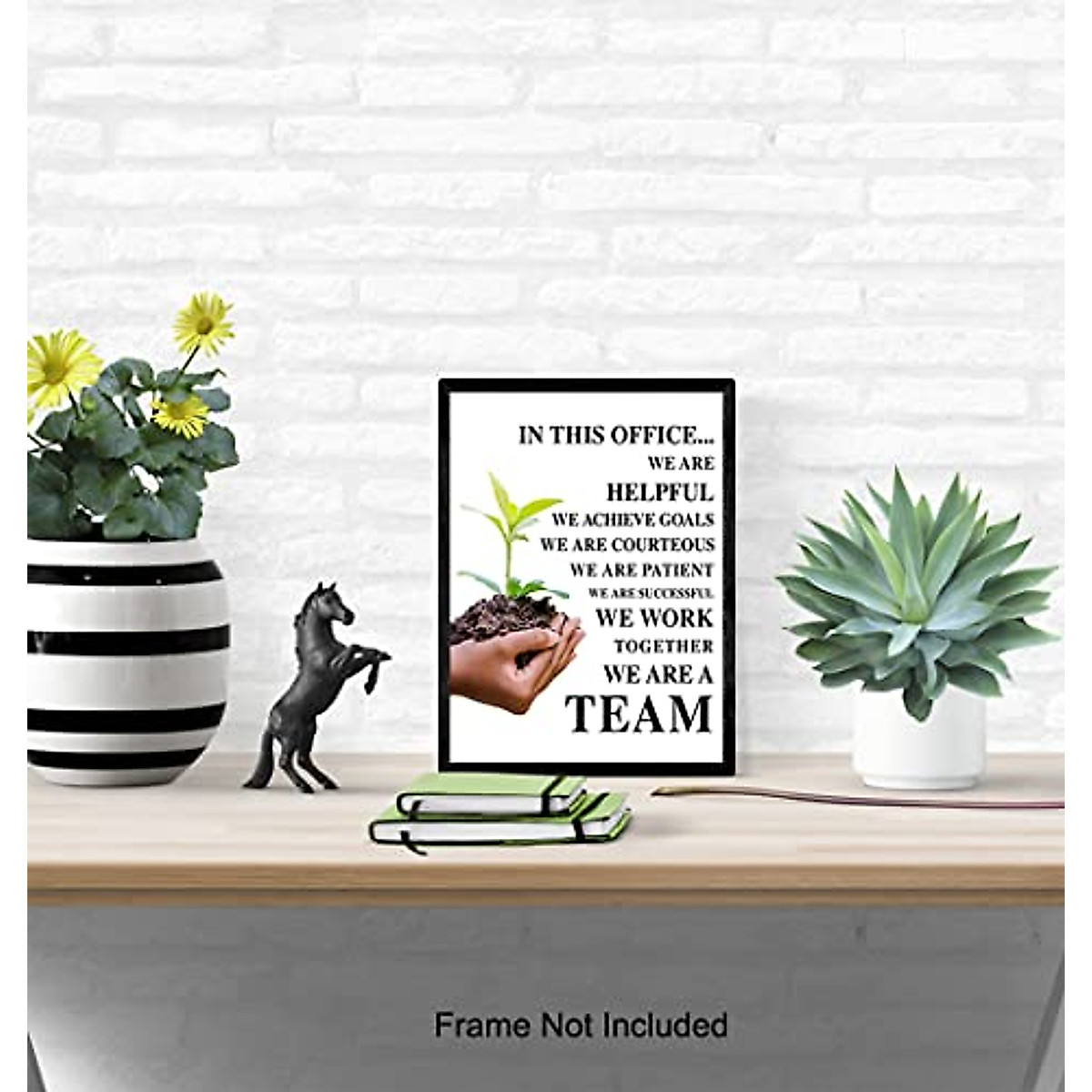 Office Wall Decor - Motivational Wall Art Quote - 8x10 Inspirational Wall Art Poster - Unique Gift for Boss, Managers, Team Leaders, Men Women - Unique 8x10 Room Decoration - UNFRAMED Picture Print