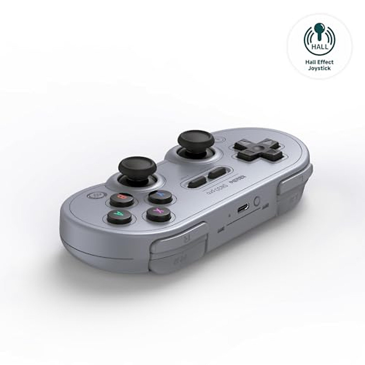 8Bitdo SN30 Pro Bluetooth Controller, Hall Effect Joystick Update, Compatible with Switch, PC, macOS, Android, Steam Deck & Raspberry Pi (Gray)