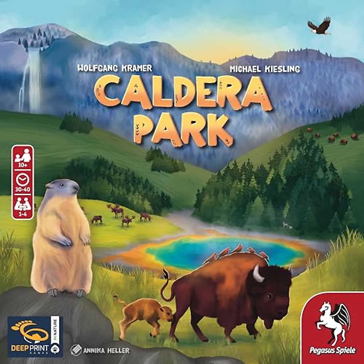 Caldera Park - Tile Laying Game - for Family Game Night - Ages 10+ - 1 to 4 Players - 30 to 40 Minutes of Playtime