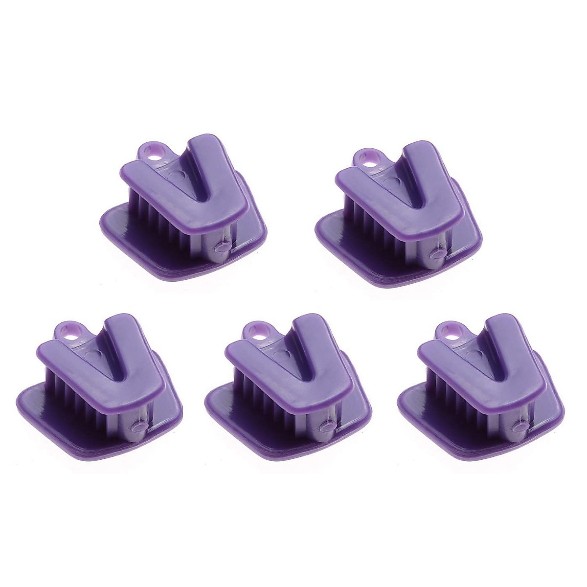 Alkita 5pcs/ pack Small Size Silicone Mouth Prop 121 Degree Centigrade Autoclavable Disposable Mouth Prop in Pedo Size Purple