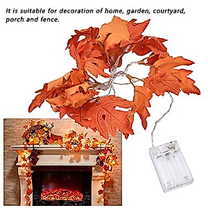 CUTULAMO String Light, Decorative Maple Leaves String Light Vivid Beautiful for Homes Gardens Courtyards Halloween Decoration