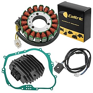 Caltric Stator & Gasket & Regulator Compatible with Kawasaki Lakota Sport 300 Kef300 Kef-300 2001-2003