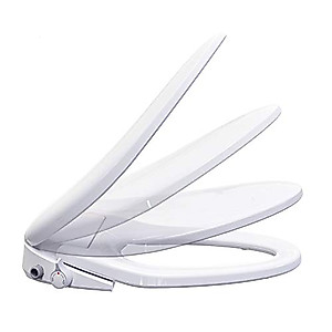 Gele WB002 Elongated Smart Toilet Bidet Seat, Non-electric, Slow Close Seat & Lid, Dual Nozzle, Easy Installation & Clean, Adjustable Spray Pressure, fit most toilets, Kohler, Toto, American Standard