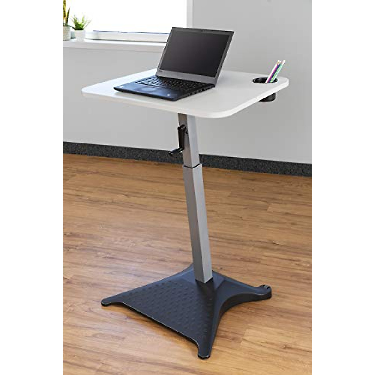 Safco Products 1964WH Focal Brio Adjustable-Height Standing Desk, White