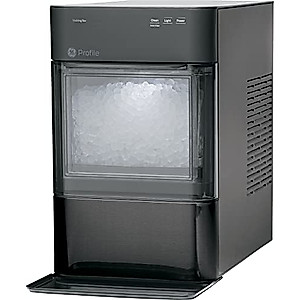 GE Profile Opal 2.0 | Countertop Nugget Ice Maker | Ice Machine with WiFi Connectivity | Smart Home Kitchen Essentials | Black Stainless