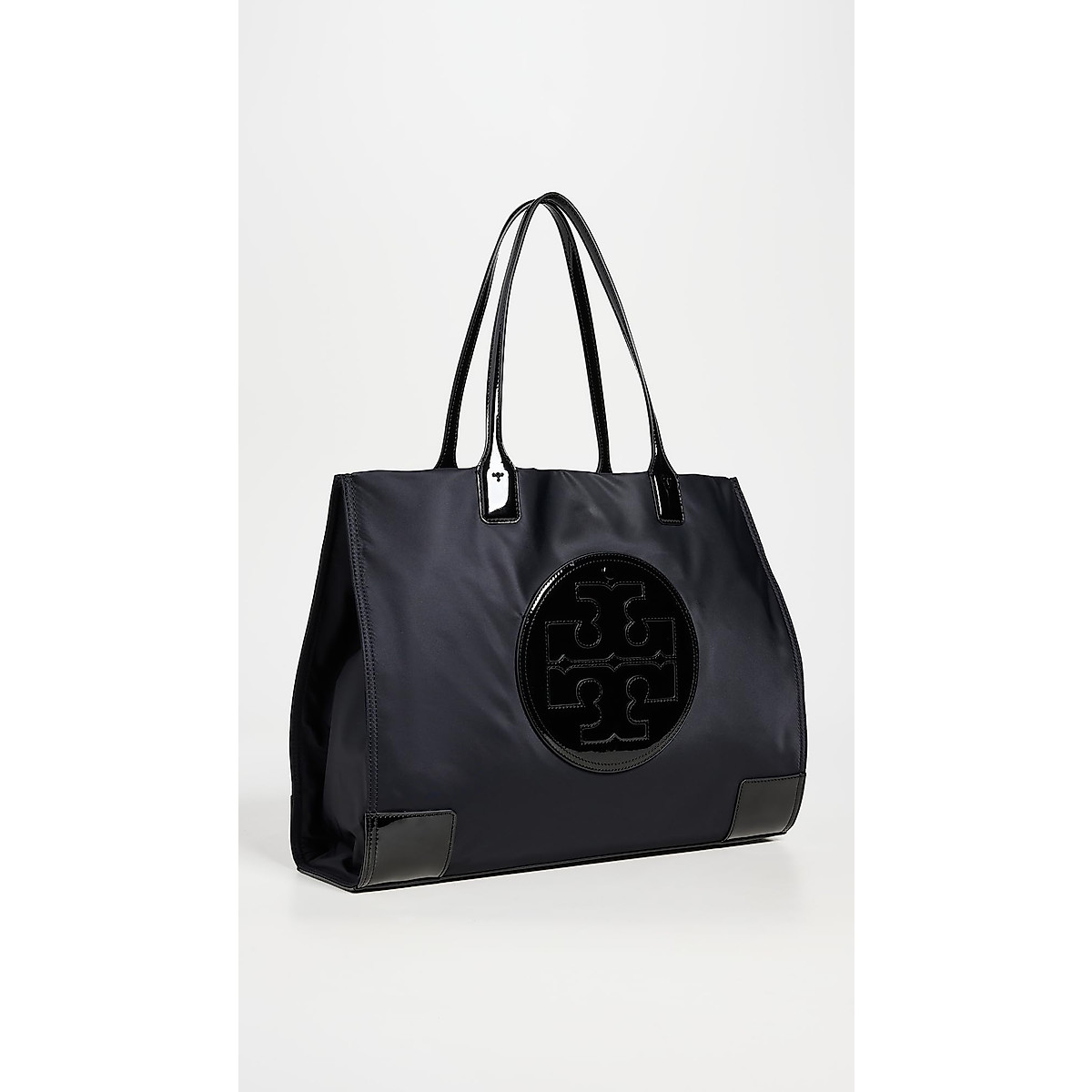 Tory Burch Women's Ella Patent Tote, Black, One Size