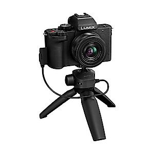 Panasonic LUMIX G100 4k Mirrorless Camera, Lightweight Camera for Photo and Video, Built-in Microphone, Micro Four Thirds with 12-32mm Lens, 5-Axis Hybrid I.S, 4K 24p 30p Video, DC-G100VK (Black)