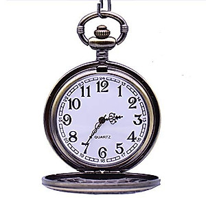 Udaney Eagle Gifts Pocket Watch with Chain Vintage Quartz Half Hunter American 2024 fashion