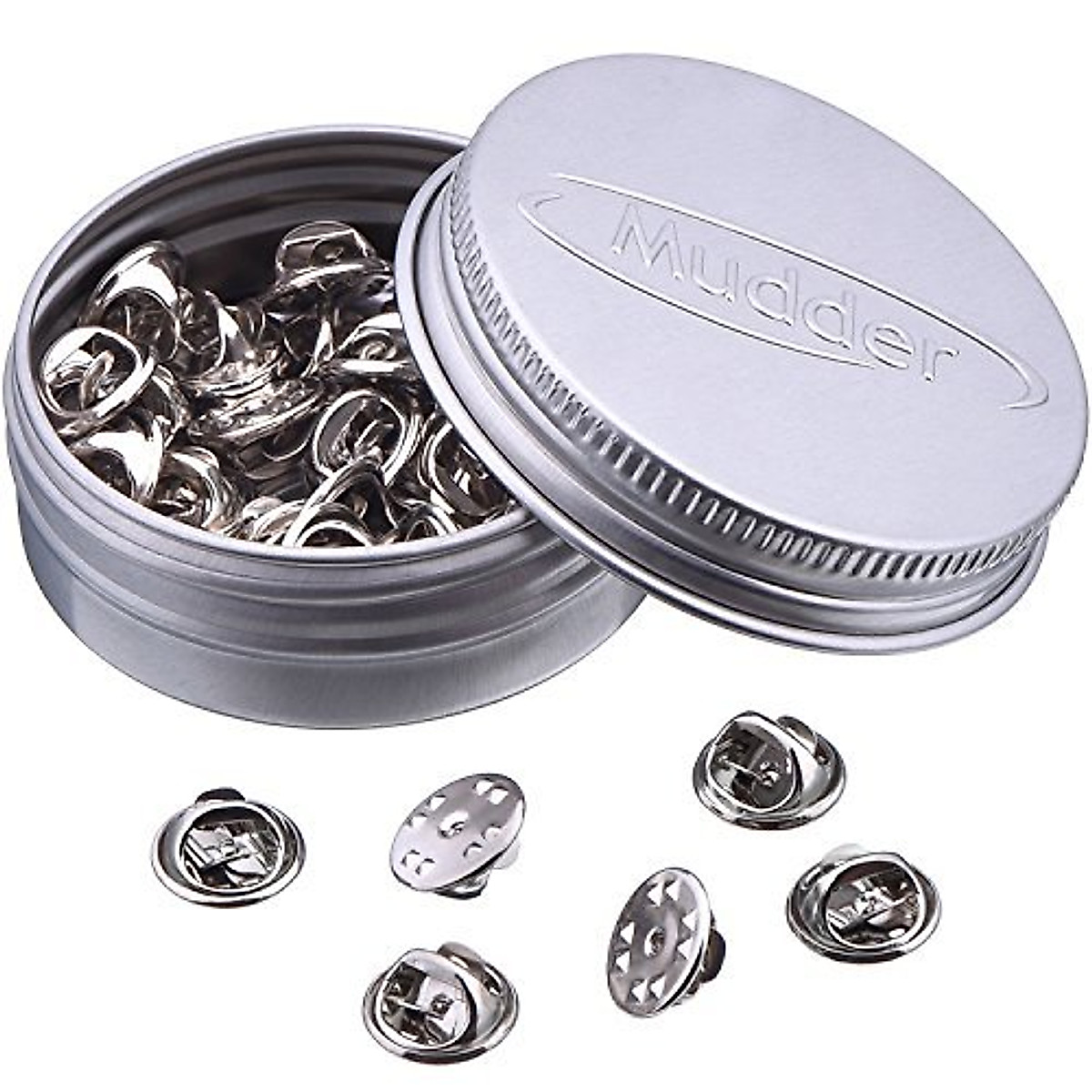 50 Pieces Pin Backs Sliver Lapel Pin Backs Butterfly Clutch Pin Backs Replacement Metal Enamel Pin Backing for Craft Making