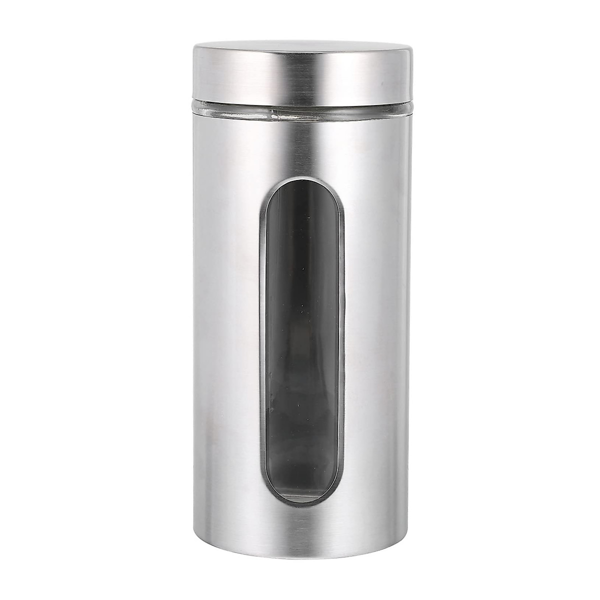 OKUMEYR 1Pc Glass Stainless Steel Airtight Storage Bottle for Kitchen Versatile Food Storage Container with Lid for Household Use for Storing Spices Snacks and More