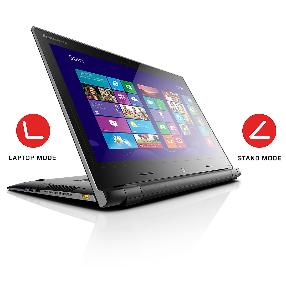 Lenovo IdeaPad Flex 15 59387556 Touchscreen Laptop (Windows 8, Intel Core i3-4010U 1.7 GHz, 15.6" LED-lit Screen, Storage: 500 GB, RAM: 4 GB) Black