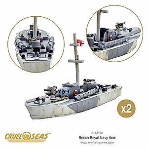 Cruel Seas Warlord British Royal Fleet 1:300 WWII Naval Military Wargaming Plastic Model Kit 782611001