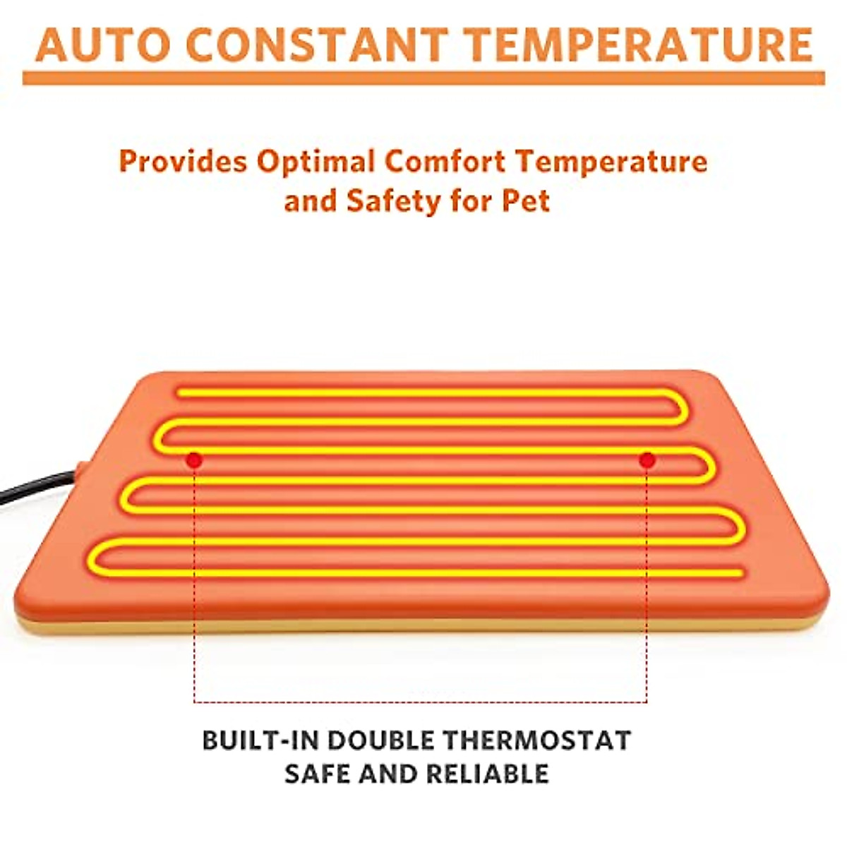 MARUNDA Small Animal Heating pad, Rabbit Heater Auto Constant Temperature,Cat, Dogs, Chicken Coop Heaters