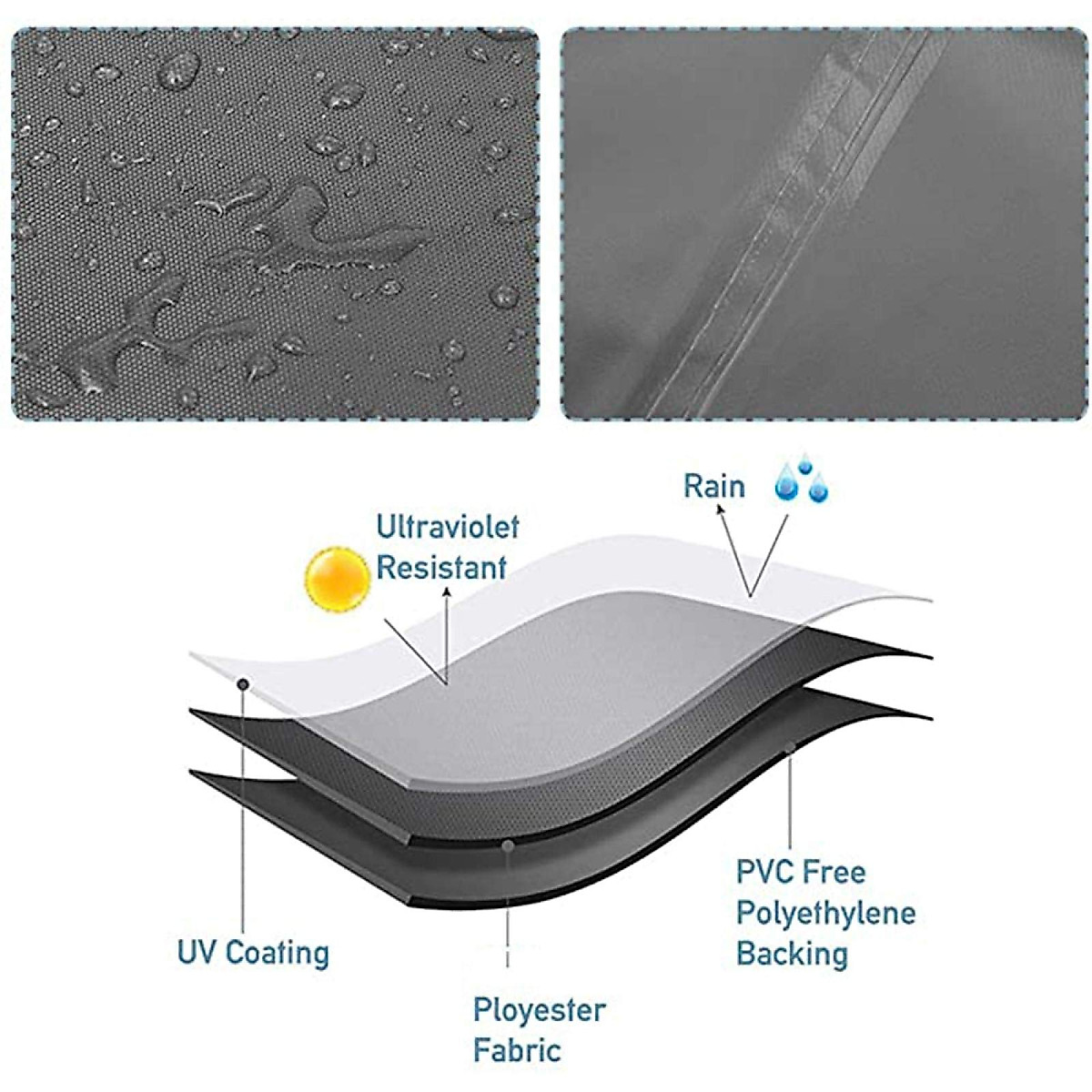 TITINGLUCK Furniture Set Cover Waterproof, Outdoor Loveseat Cover Outdoor Couch Cover Large Lawn Furniture Patio Sofa Cover 84" Dx52 Hx29 L Silver