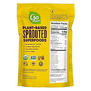 go Raw with Sea Salt Sprouted Organic Bag Keto Vegan Gluten Free Snacks Superfood, Sunflower Seeds, 14 Oz