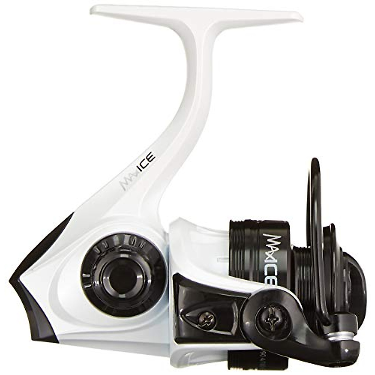 Abu Garcia Max Ice Spinning Fishing Reel, Size 5 (1523300), Right/Left Handle Position, Lightweight Construction, 4 Bearings for Smooth Operation, Ideal for Accurate, Distant Casting,Silver