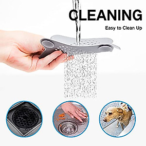 Hair Drain Catcher, 4 Pack Silicone Shower Hair Drain Catcher, Convex Cover for Stopper with Suction Cup, Easy to Install Suit for Bathroom, Bathtub, Kitchen