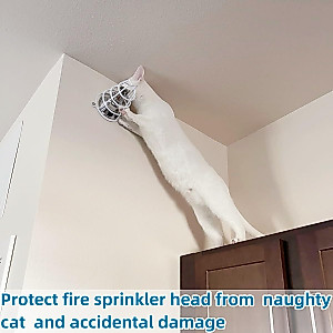 Happy Tree (2 Pack) White Fire Sprinkler Head Guard Cover for Both 1/2" & 3/4" Sprinkler Head 6" Deep Cage