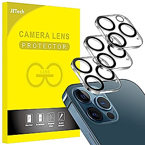 JETech Camera Lens Protector for iPhone 12 Pro 6.1-Inch, 9H Tempered Glass, HD Clear, Anti-Scratch, Case Friendly, Does Not Affect Night Shots, 3-Pack