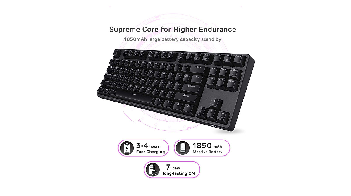 RK Royal Kludge RK87 Wireless RGB Mechanical Keyboard