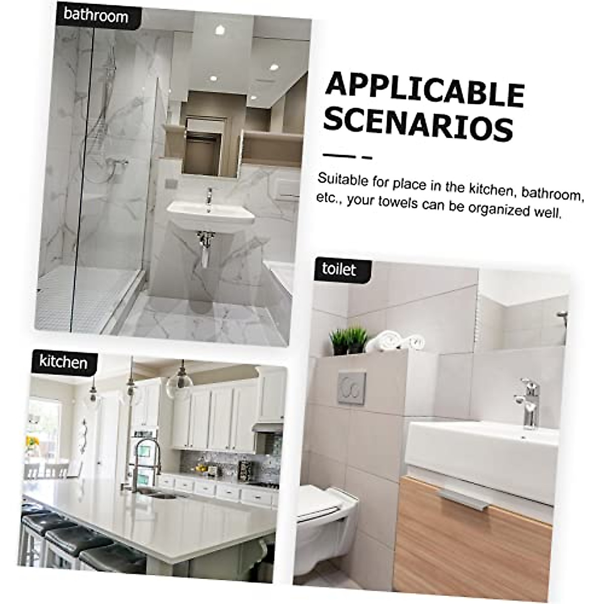 3pcs Vertical Towel Rack Standing Towel Holder Towel Holder Stand Bathroom Towel Holder Countertop Towel Rack Towel Storage Holder Standing Towel Rack Towel Stand Hand Towel Holder