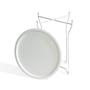 Atlantic urbSPACE Metal Side Table - Stylish Folding Tray Table, Sturdy Steel Construction with Wear-Resistant Powder Coating, PN in White